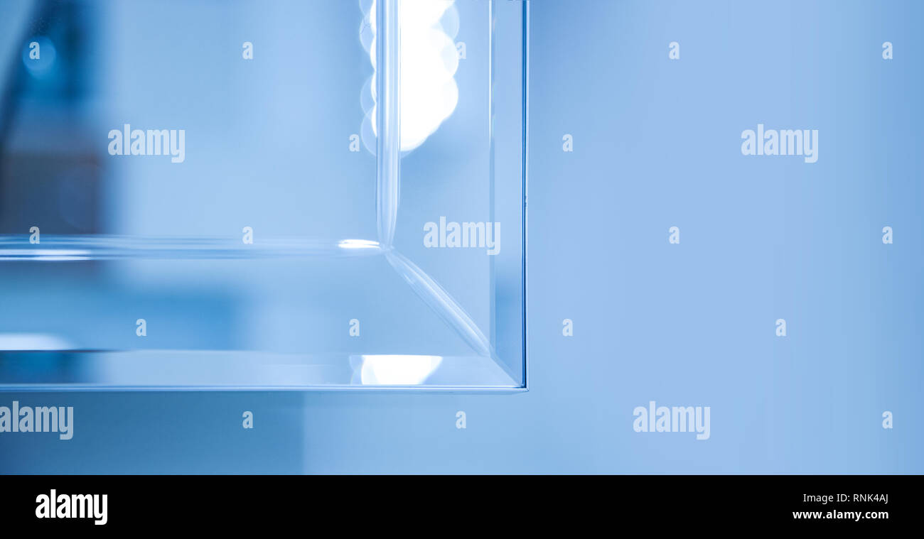 Glass, mirror reflection shapes and shadows. Close-up details Stock ...