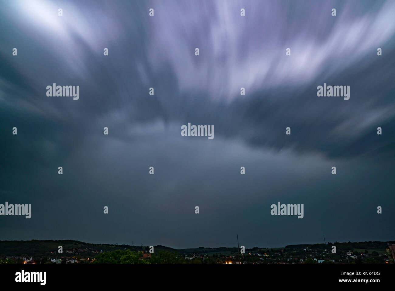 Dark Clouds on sky with motion blur effect Stock Photo - Alamy