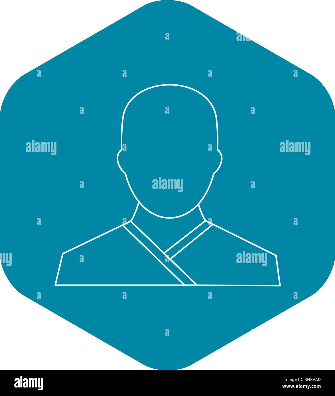 Buddhist monk icon, outline style Stock Vector Image & Art - Alamy