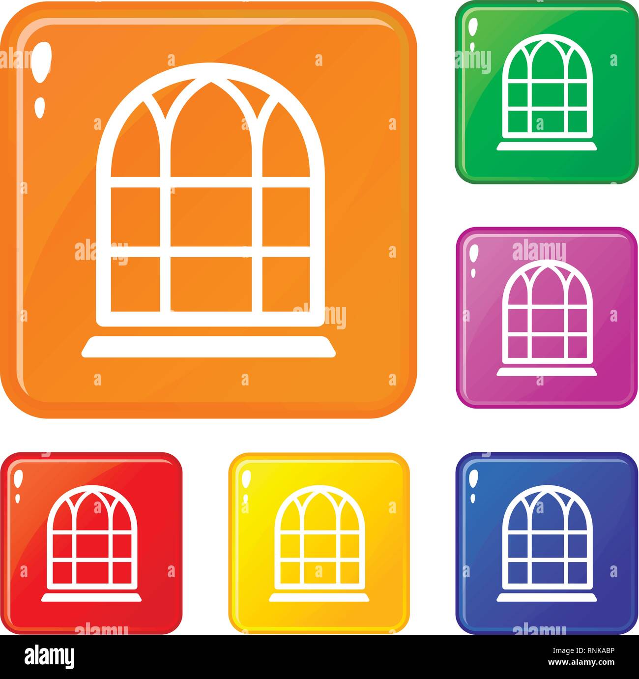 Big window frame icons set vector color Stock Vector Image & Art - Alamy