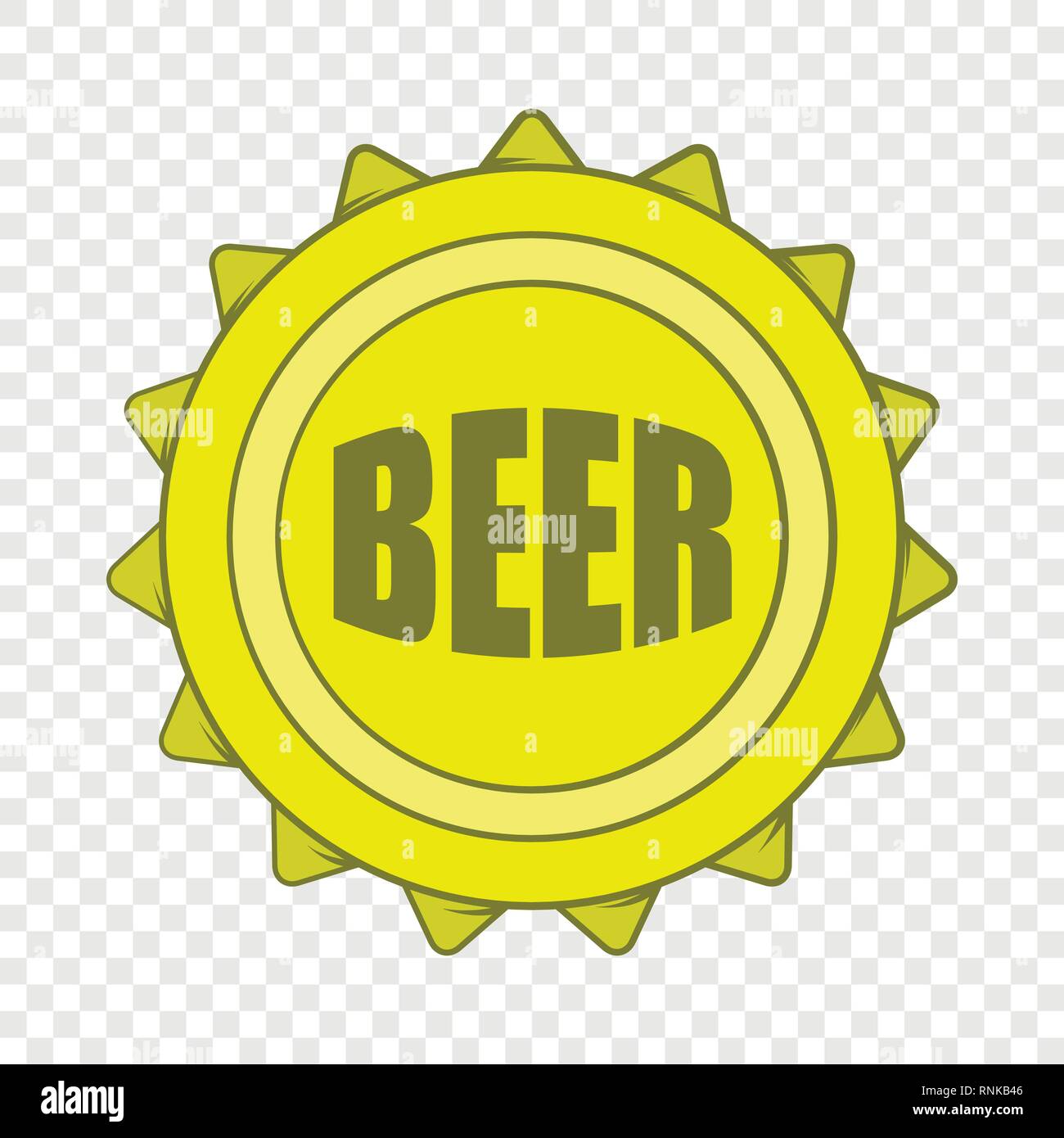 Beer bottle cap icon in cartoon style Stock Vector Image & Art - Alamy