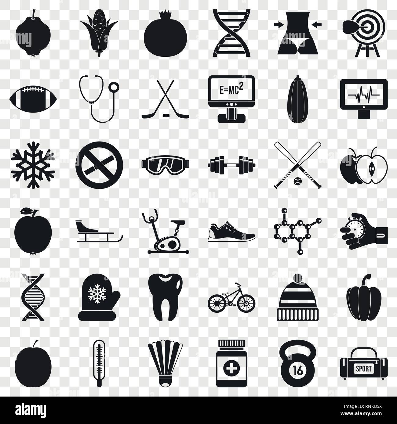 Wellness condition icons set, simple style Stock Vector Image & Art - Alamy