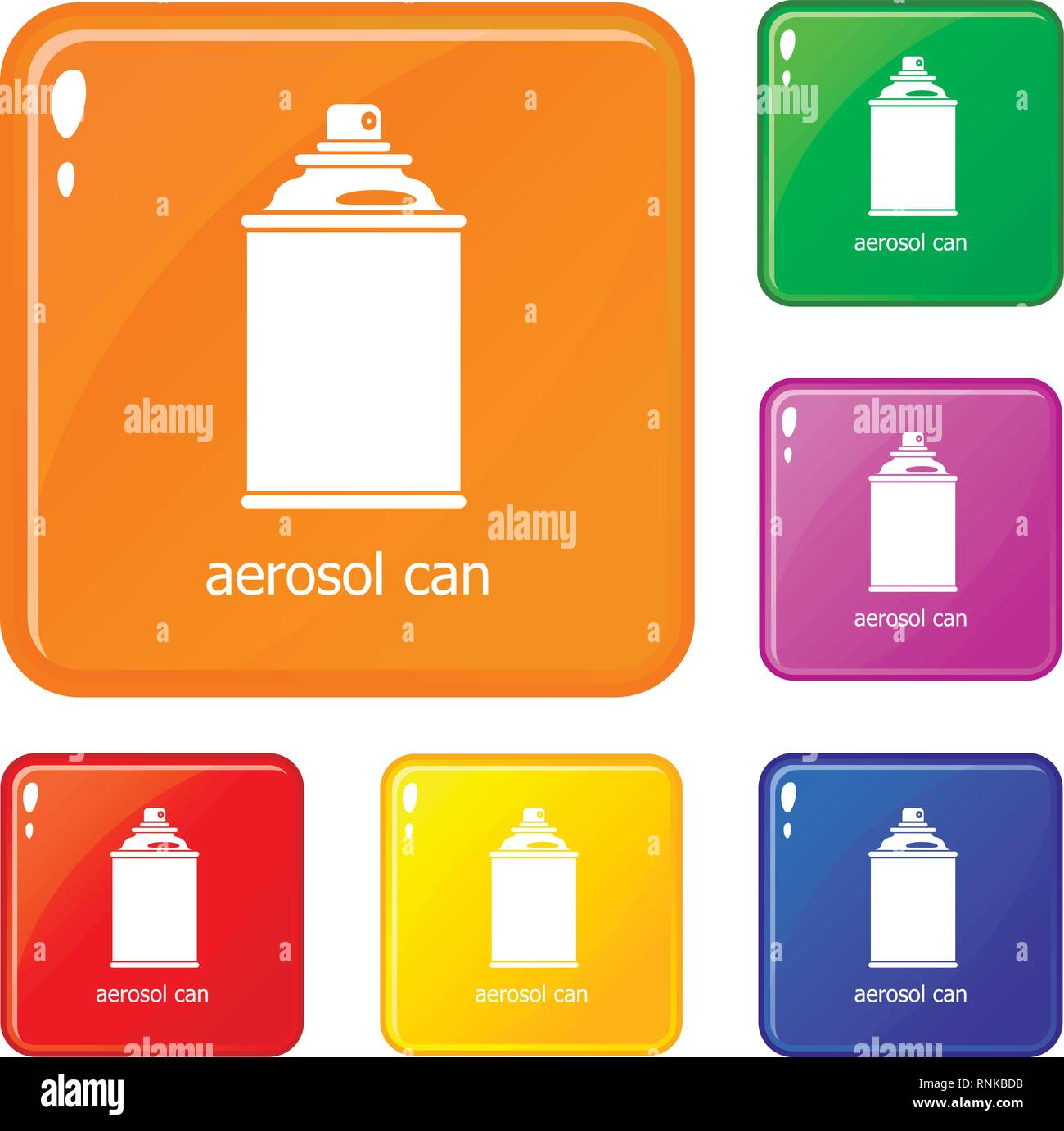 Aerosol can icons set vector color Stock Vector Image & Art - Alamy