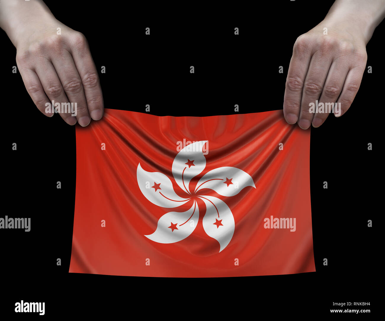 Hands with flag Stock Photo - Alamy