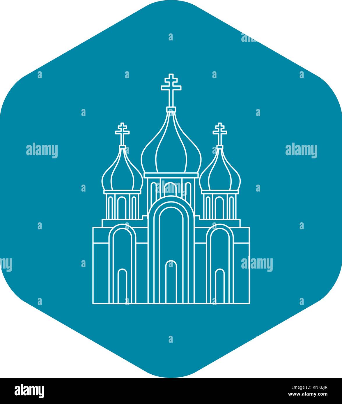 Christian church icon, outline style Stock Vector Image & Art - Alamy