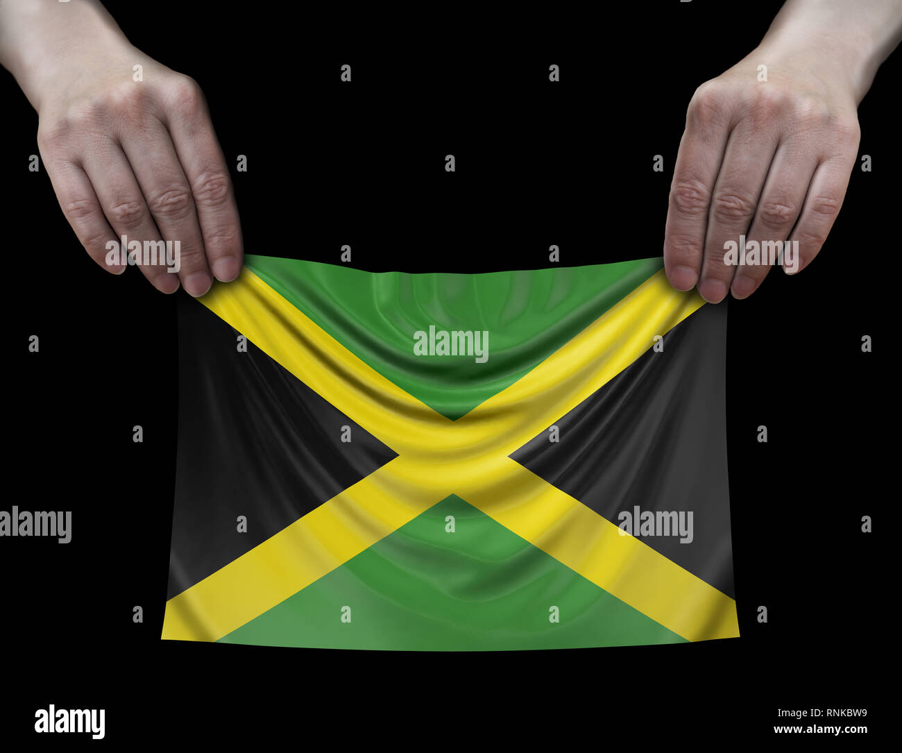 3d jamaican flag hi-res stock photography and images - Alamy