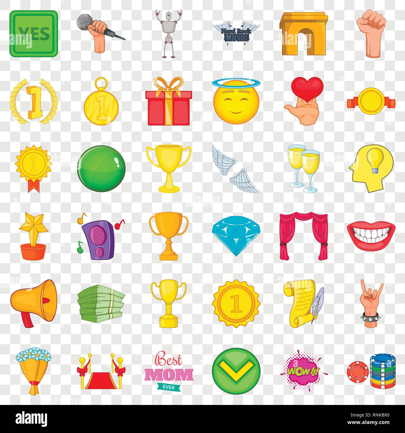 Winning cup icons set, cartoon style Stock Vector Image & Art - Alamy