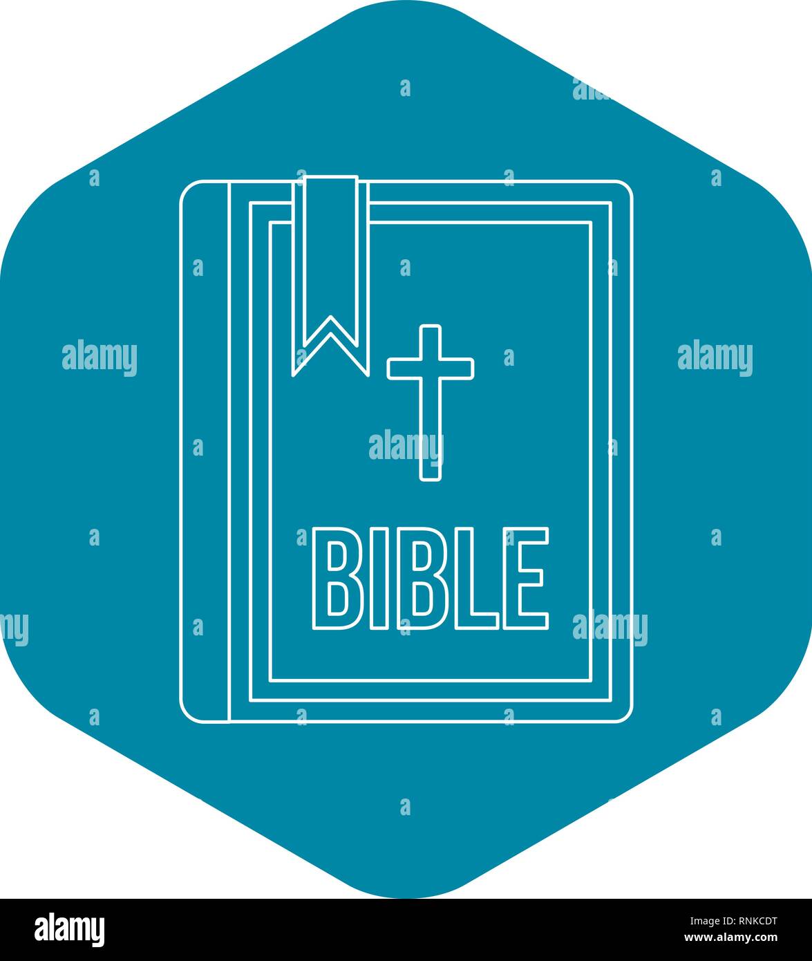 Bible icon in outline style Stock Vector Image & Art - Alamy