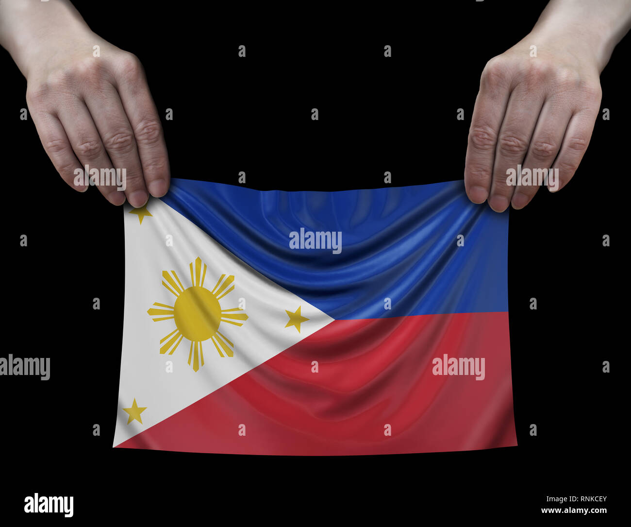 Hands with flag Stock Photo - Alamy