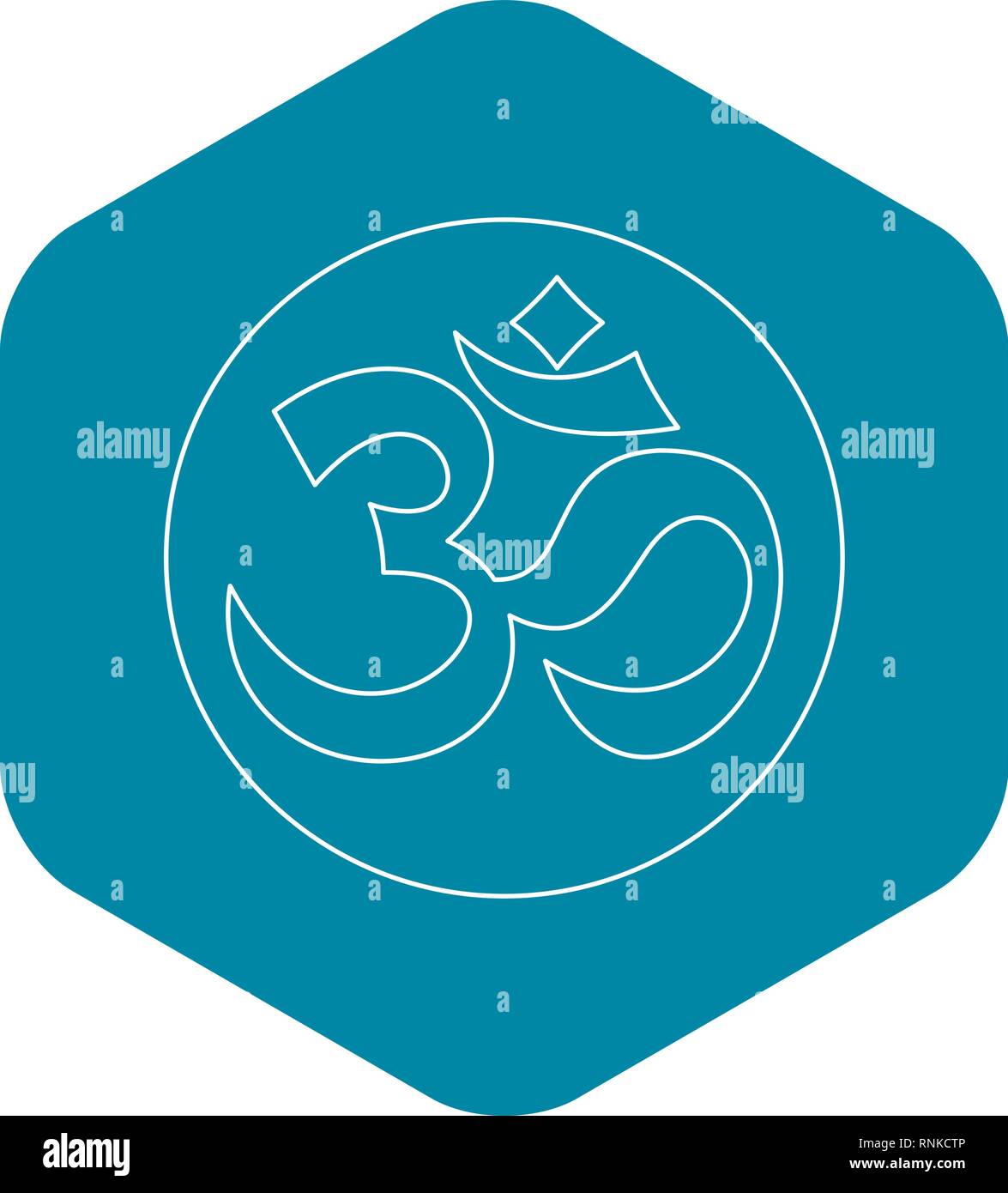 Om sign icon, outline style Stock Vector Image & Art - Alamy