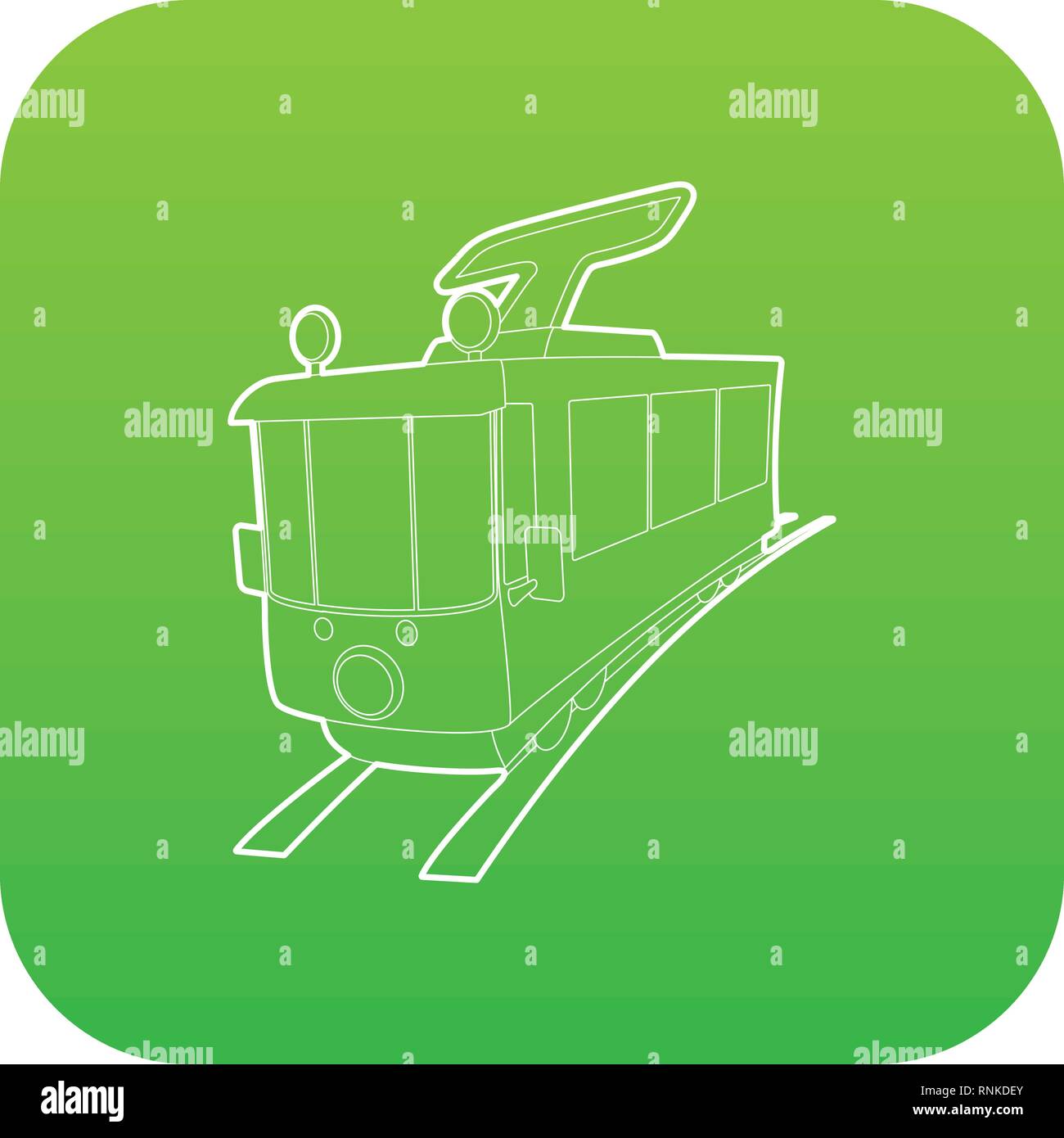 Tram icon green vector Stock Vector Image & Art - Alamy