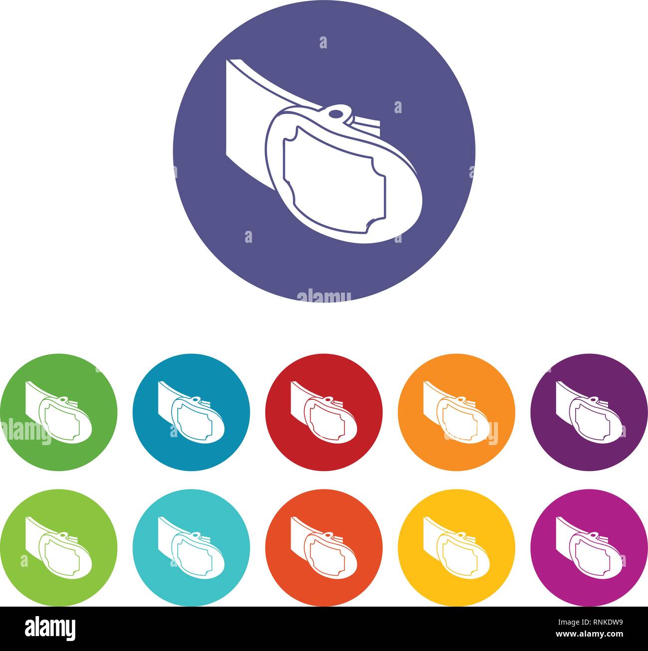 Metal belt buckle icons set vector color Stock Vector Image & Art - Alamy
