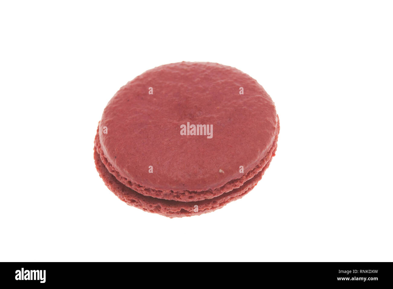 Delicious big red macaroon isolated on white background. Tradaitional ...