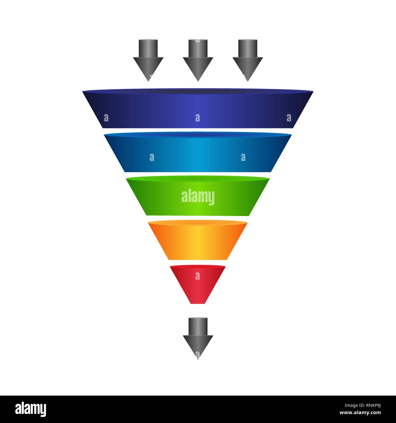 3d funnel chart hi-res stock photography and images - Alamy