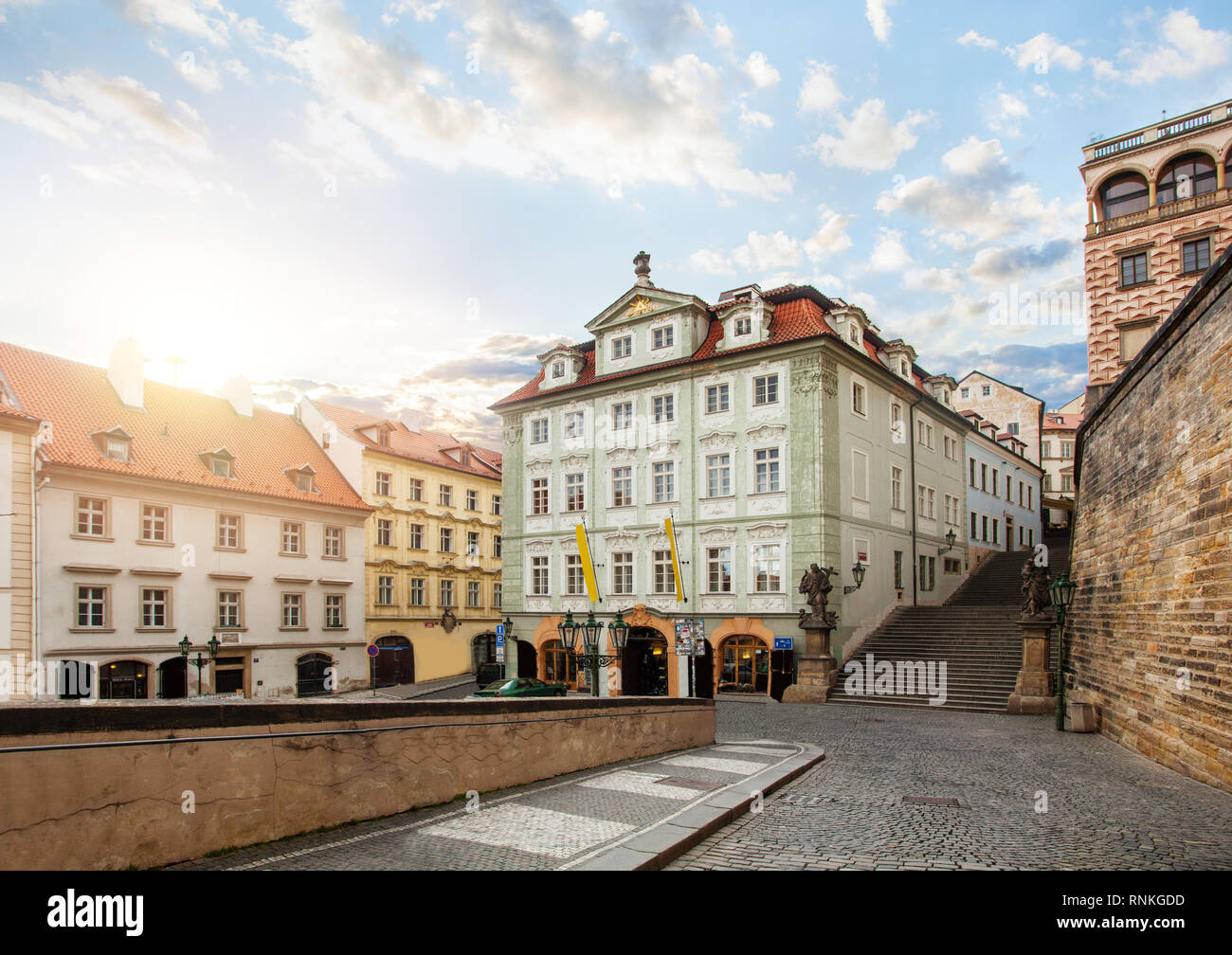 Prague streets architecture. Prague landmarks, Czech Republic Stock ...