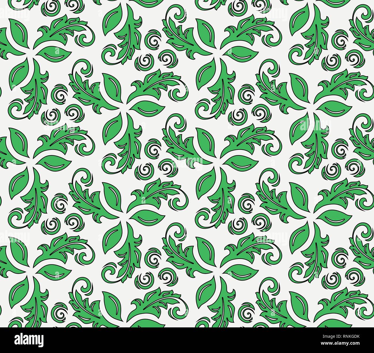 Green royal pattern seamless Stock Vector Images - Alamy