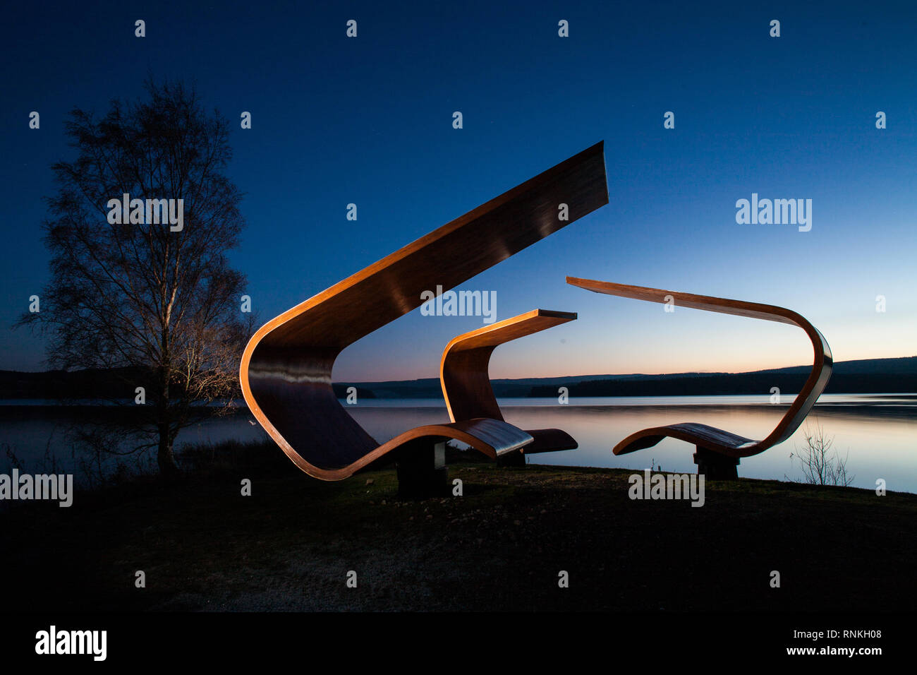 Kielder Water Forest Art Work Stock Photo - Alamy