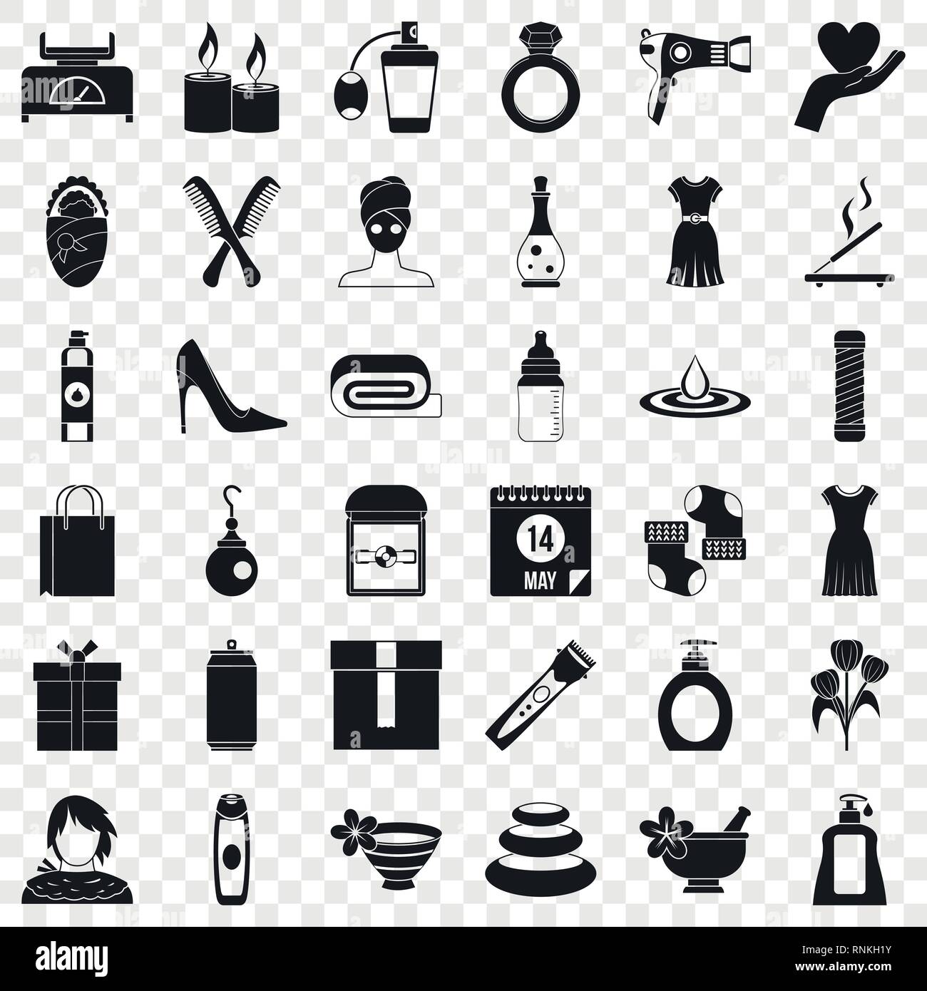 Woman present icons set, simple style Stock Vector Image & Art - Alamy