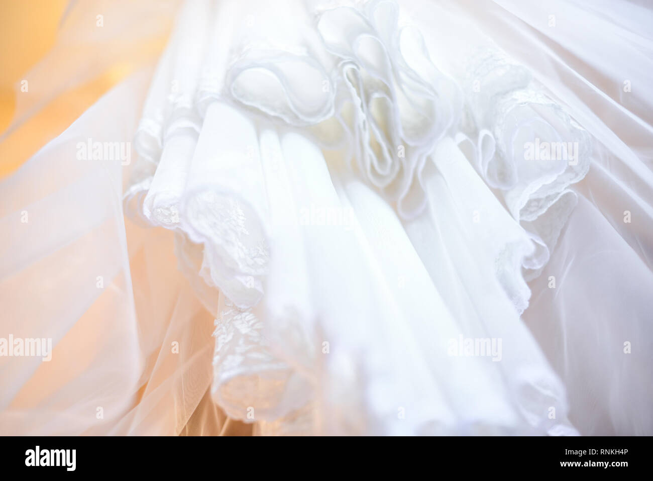Wedding dress close up. Fastener, Dress, Textile, Bride Stock Photo - Alamy
