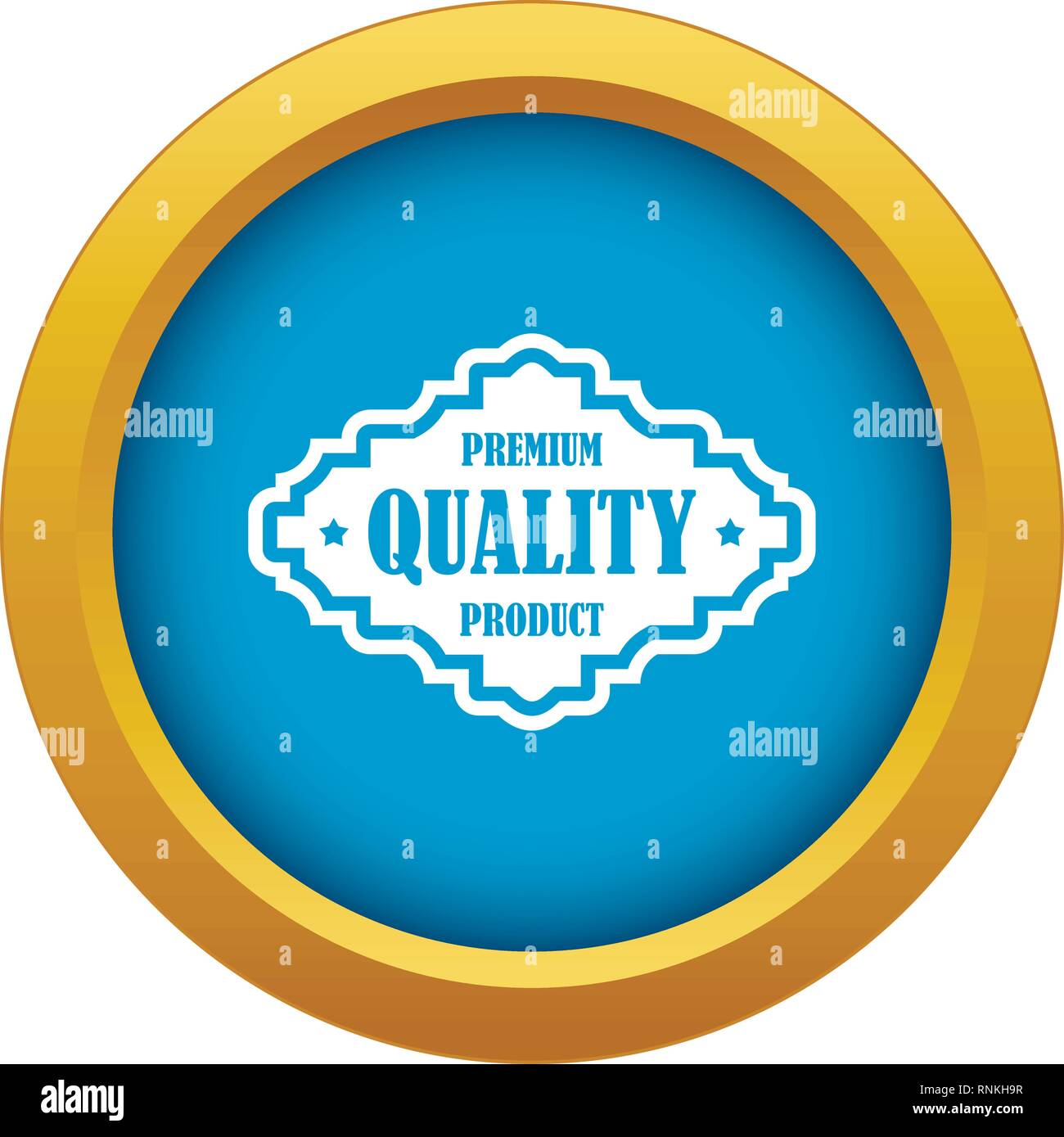 Premium quality product label icon blue vector isolated Stock Vector ...