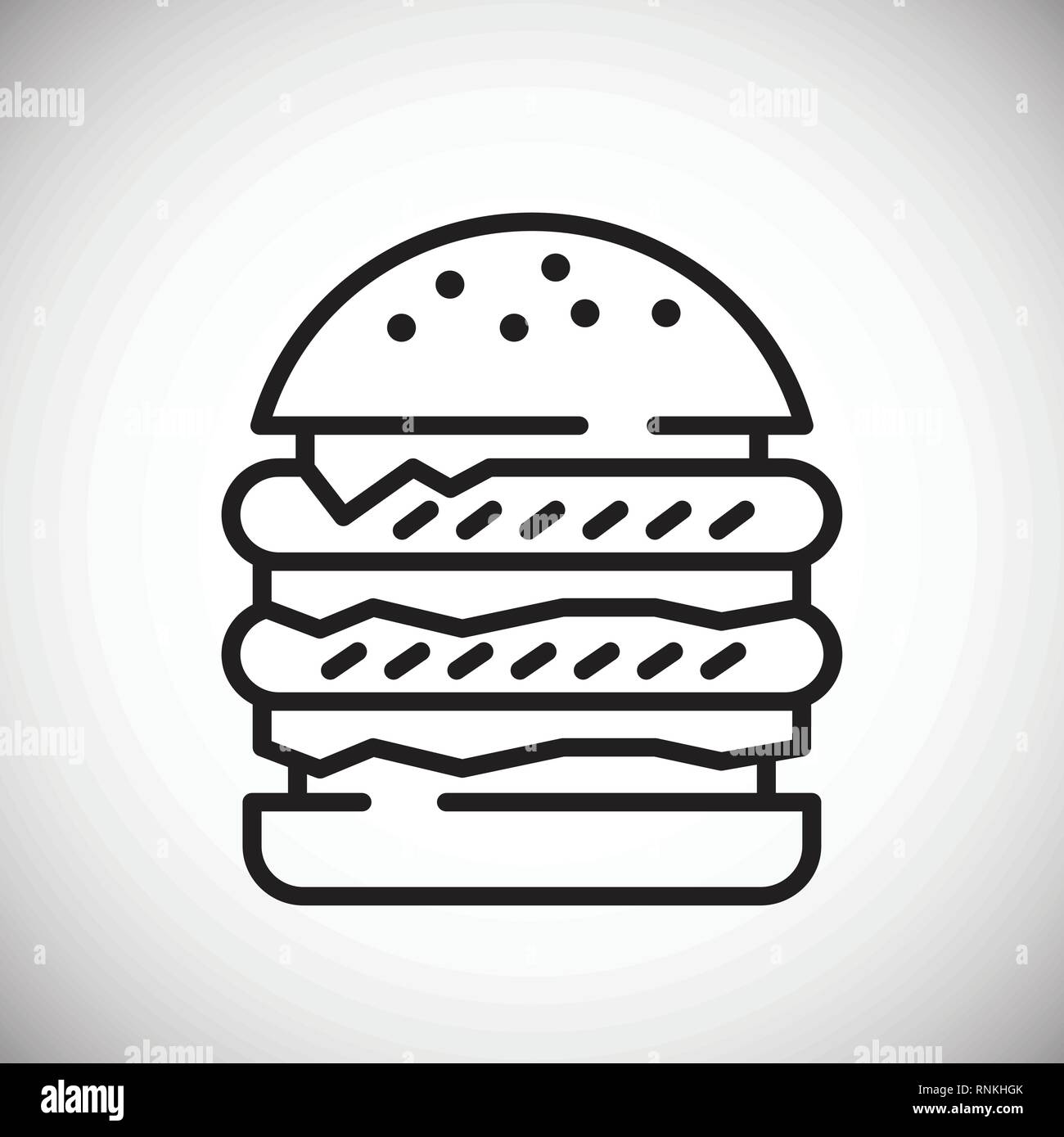 Burger icon on white background for graphic and web design, Modern ...