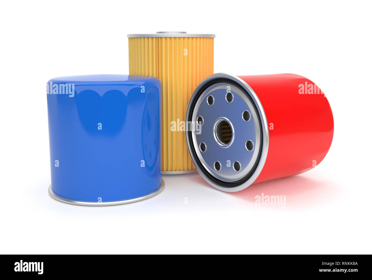 Oil filter. 3d rendering illustration on white background Stock Photo ...