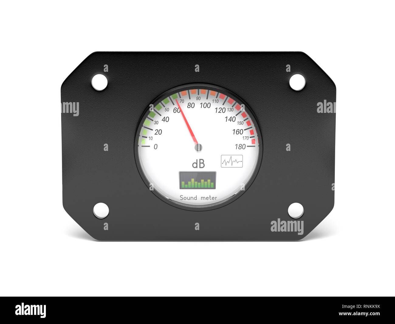 Decibel meter. 3d rendering illustration Stock Photo - Alamy