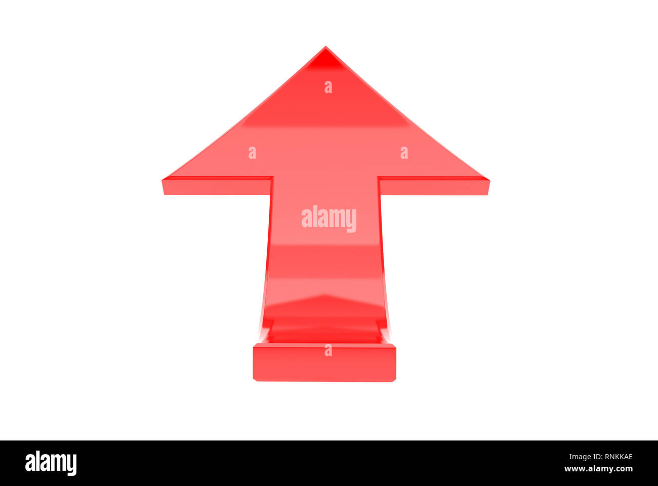 Red UP arrows. Shiny 3d rendering illustration isolated Stock Photo - Alamy