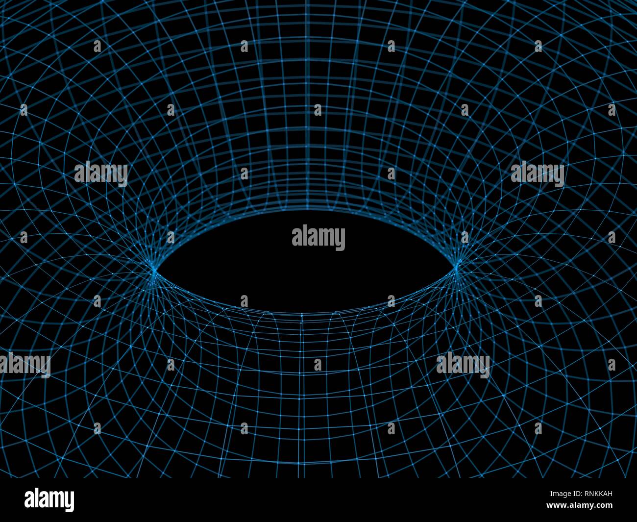 Abstract background. Neon net tunnel on black background Stock Photo ...