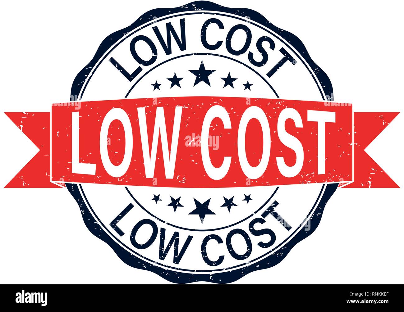 red rubber web stamp with stars on white background Stock Vector Image ...