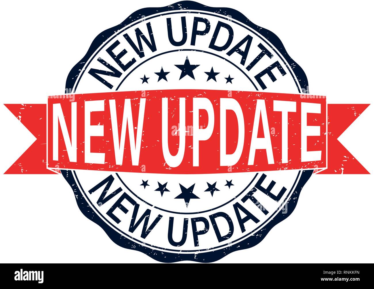 red rubber web stamp with stars on white background Stock Vector Image ...