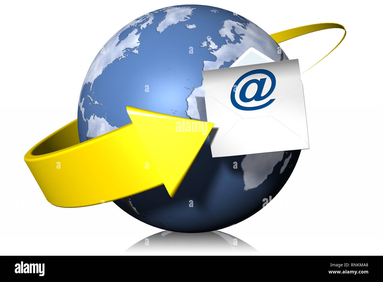 3D illustration. E-mail. Email symbol for communications and contacts ...