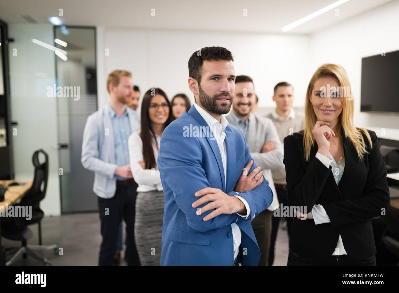Team portrait at work casual hi-res stock photography and images - Alamy