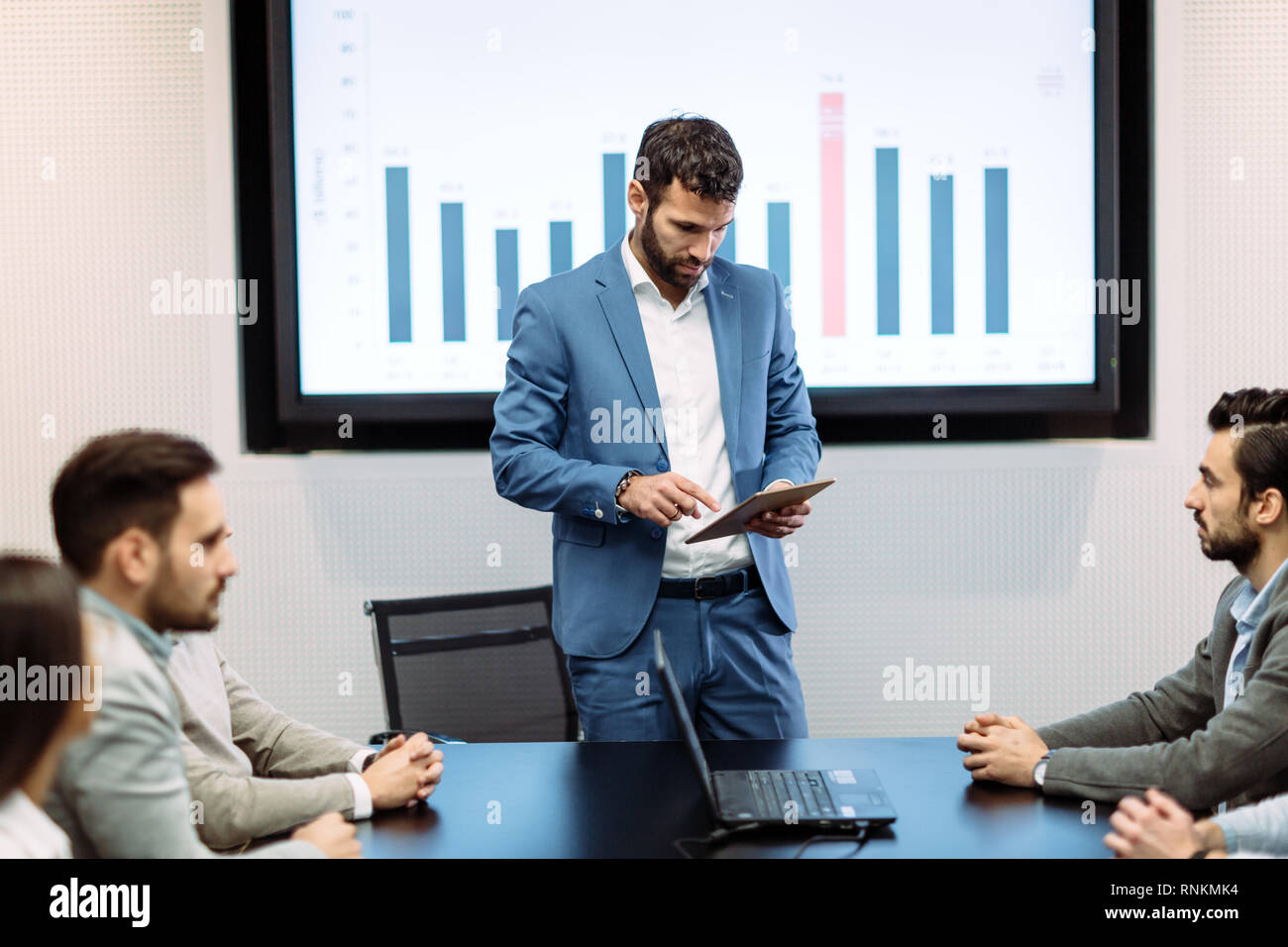 Picture of business meeting in conference room Stock Photo - Alamy