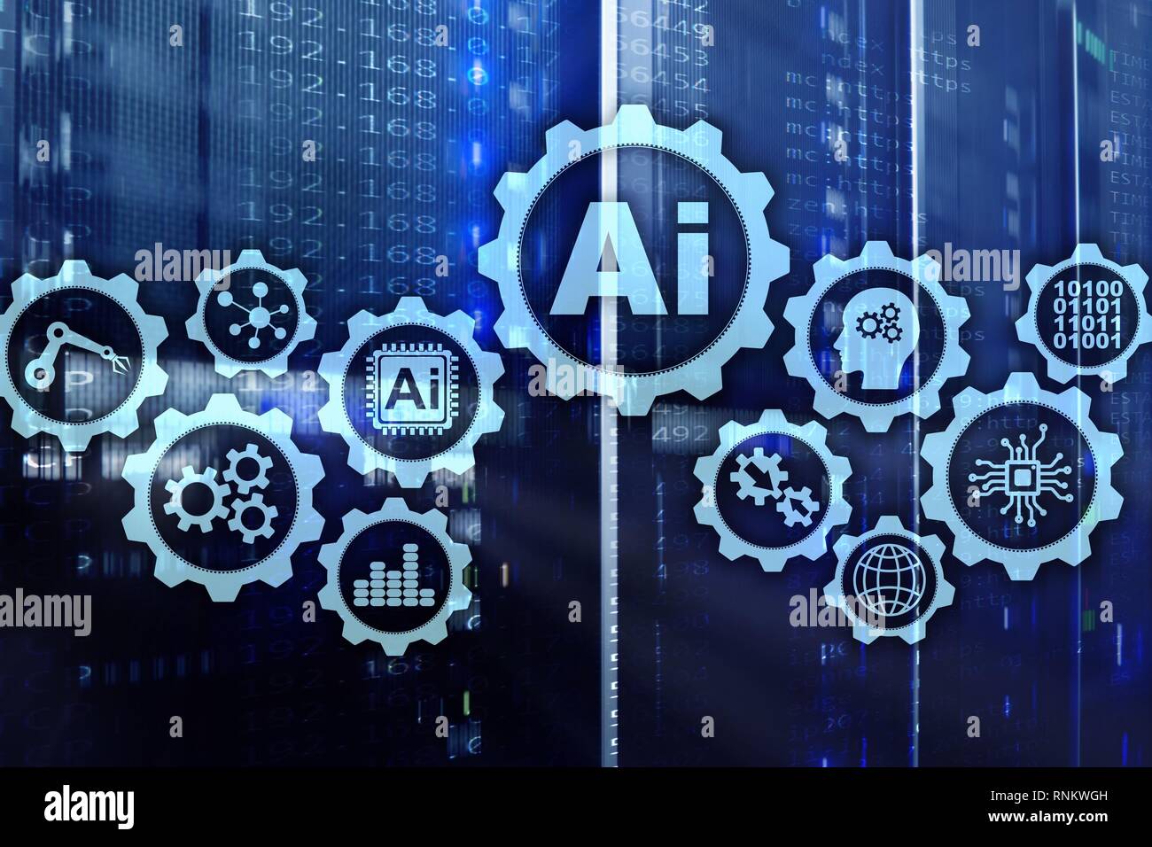 Artificial intelligence hi-tech business technologies concept ...