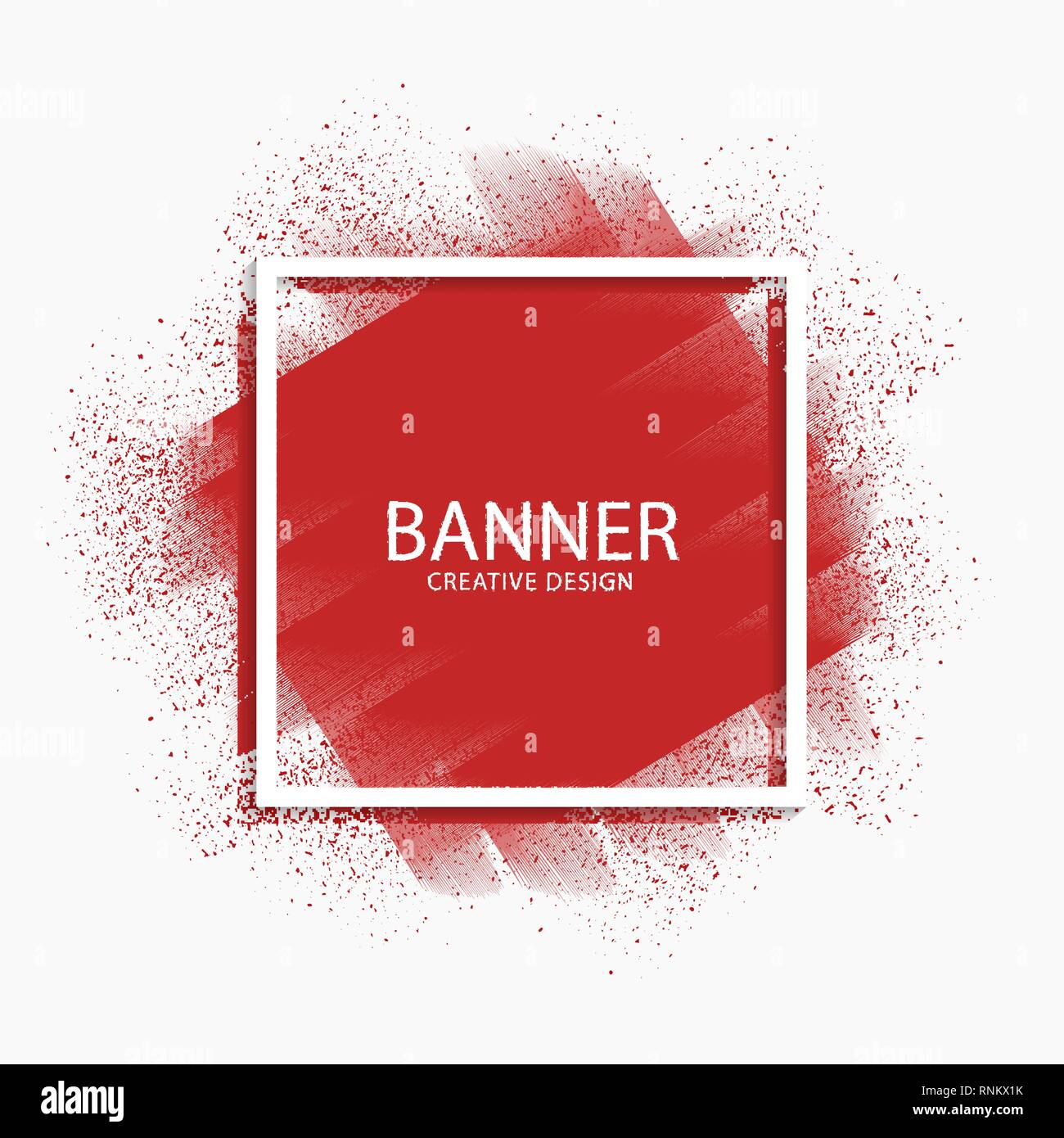 Abstract red paint stroke modern banner, vector, illustration, eps 10 ...