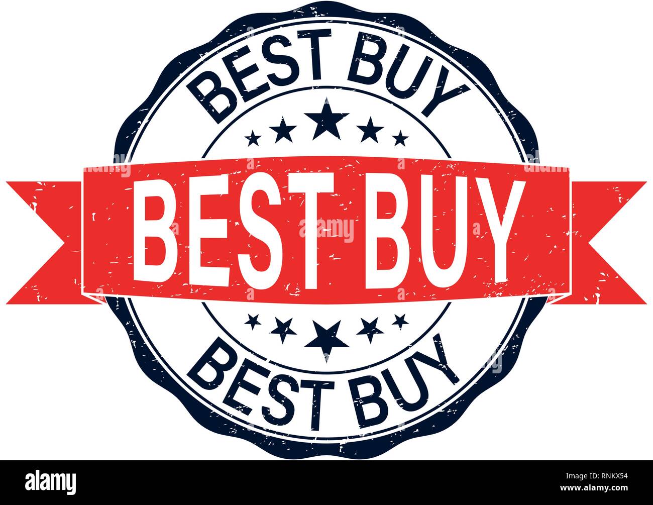 red rubber web stamp with stars on white background Stock Vector Image ...