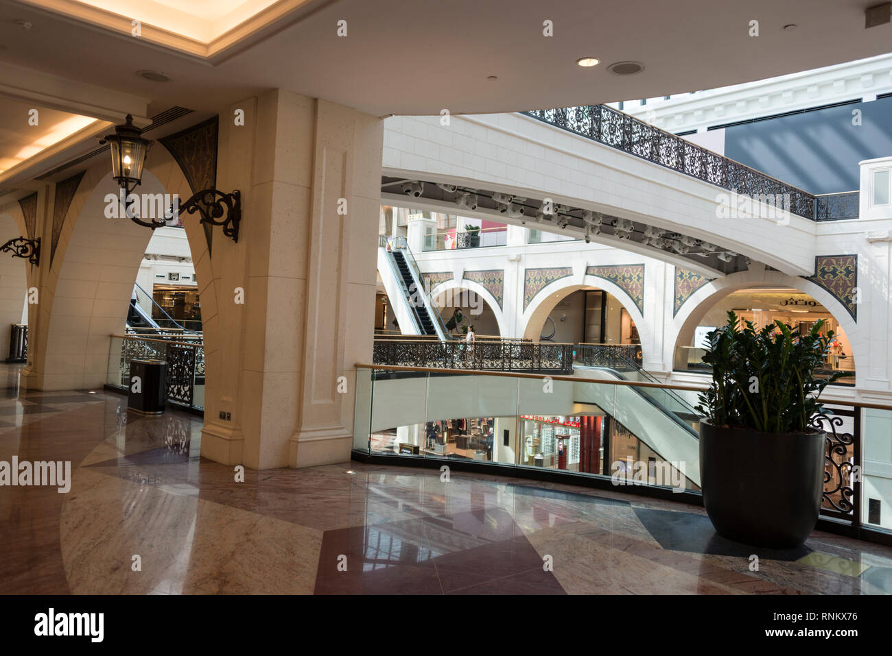 Interior in the Mall of the Emirates close to interchange four on ...