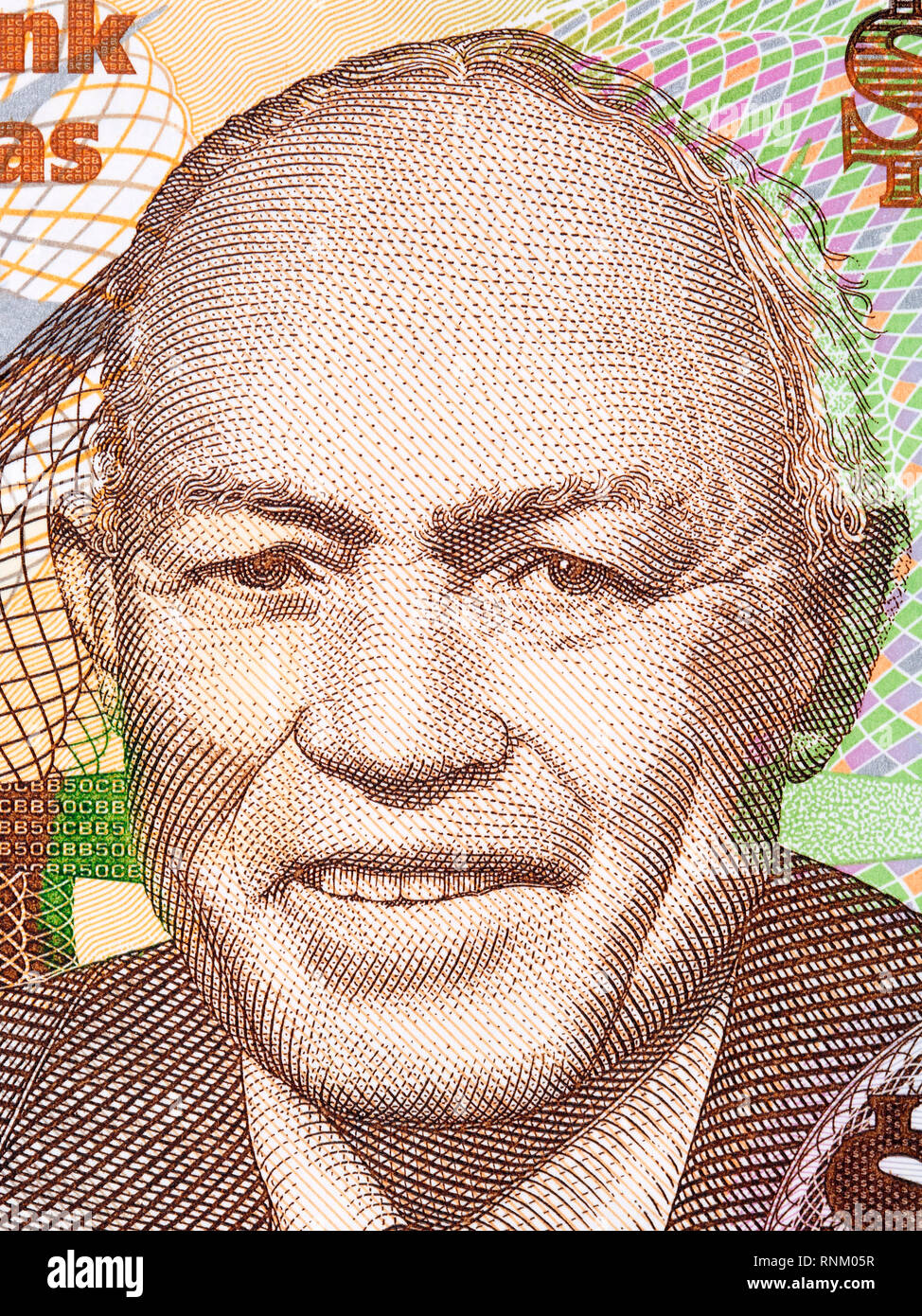 Roland Theodore Symonette a portrait from Bahamian Dollars Stock Photo ...
