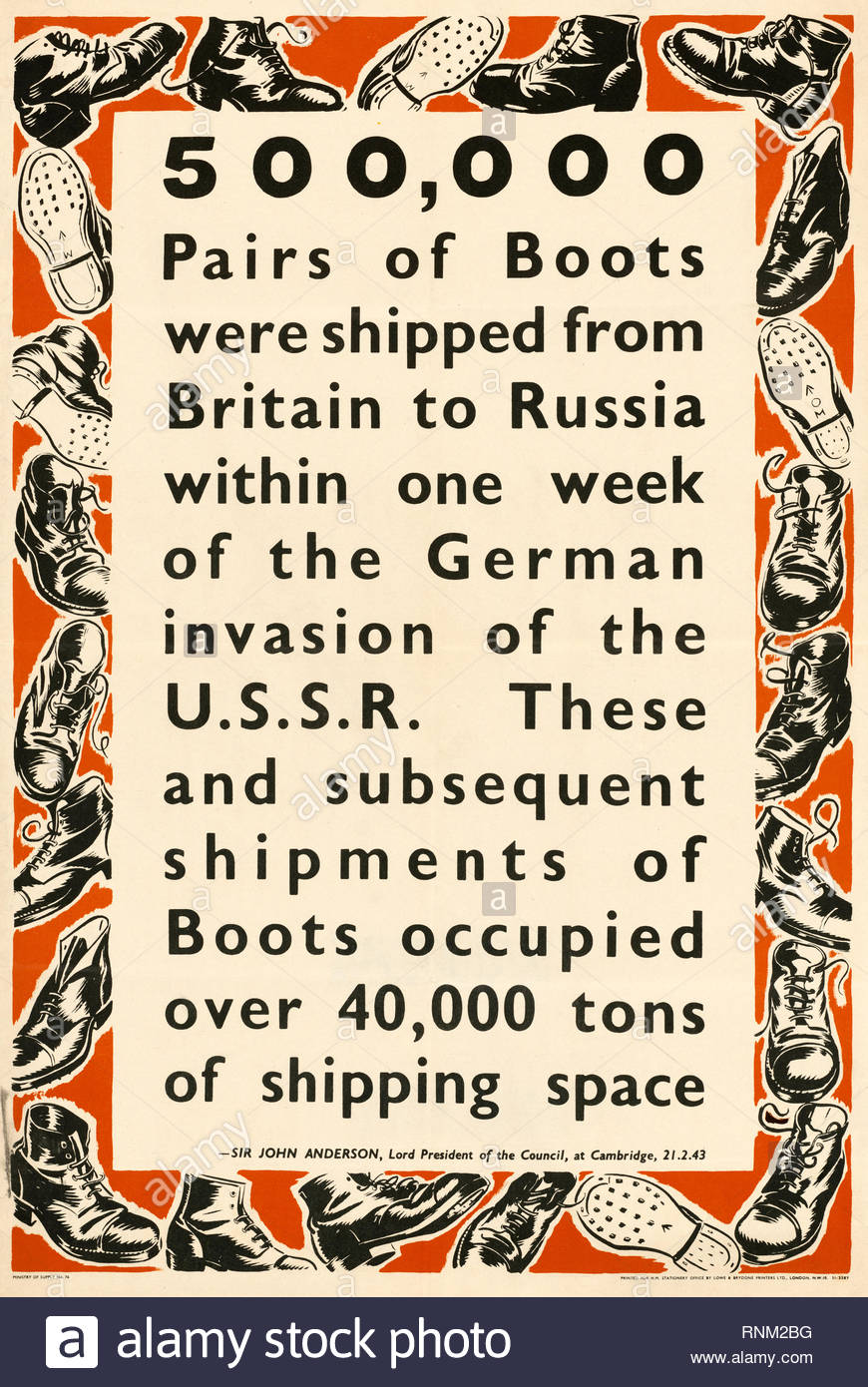 British World War 2 Public Information propaganda poster Stock Photo ...