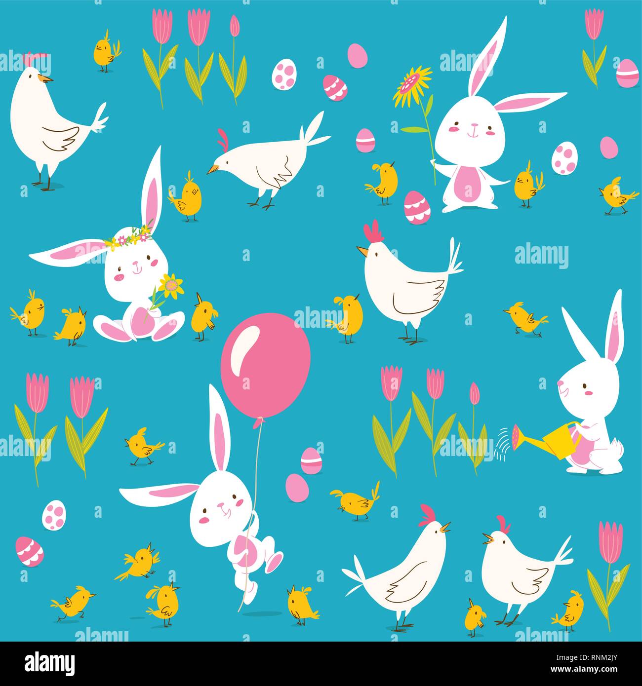 Vector seamless pattern for easter and spring Stock Vector Image & Art ...