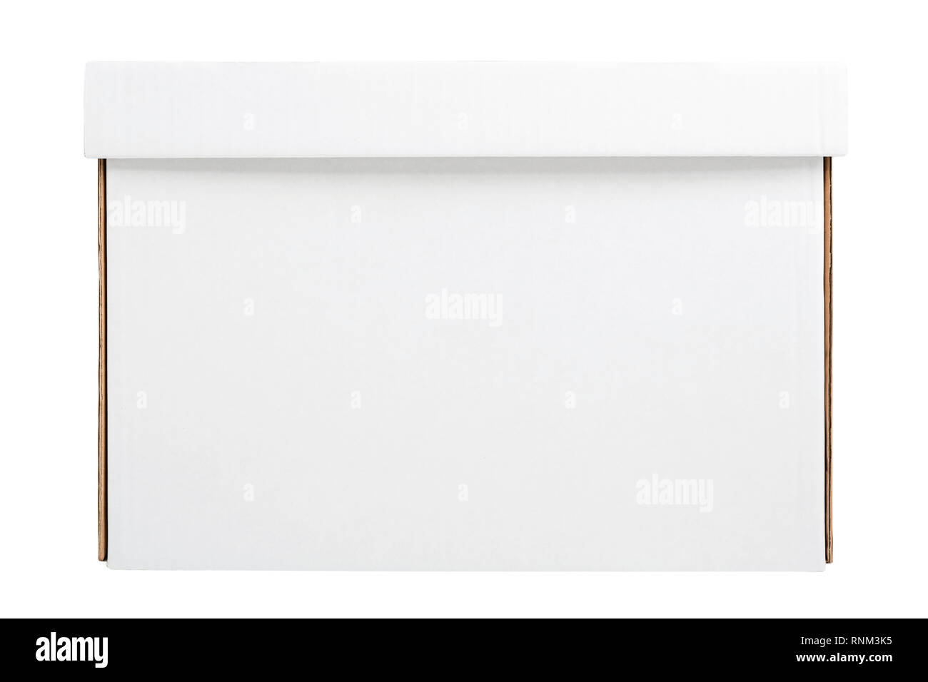Blank white cardboard box isolated on white background Stock Photo - Alamy