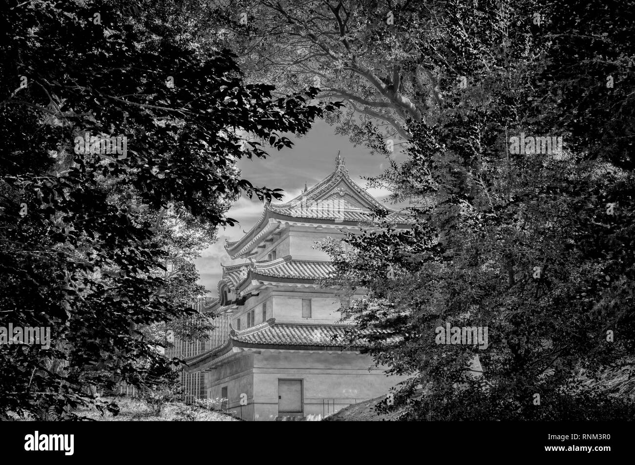 The only remaining tower of Edo Castle at Imperial Palace Tokyo Stock ...