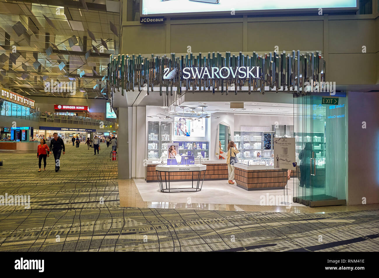 SINGAPORE - CIRCA NOVEMBER, 2015: inside of Singapore Changi Airport ...