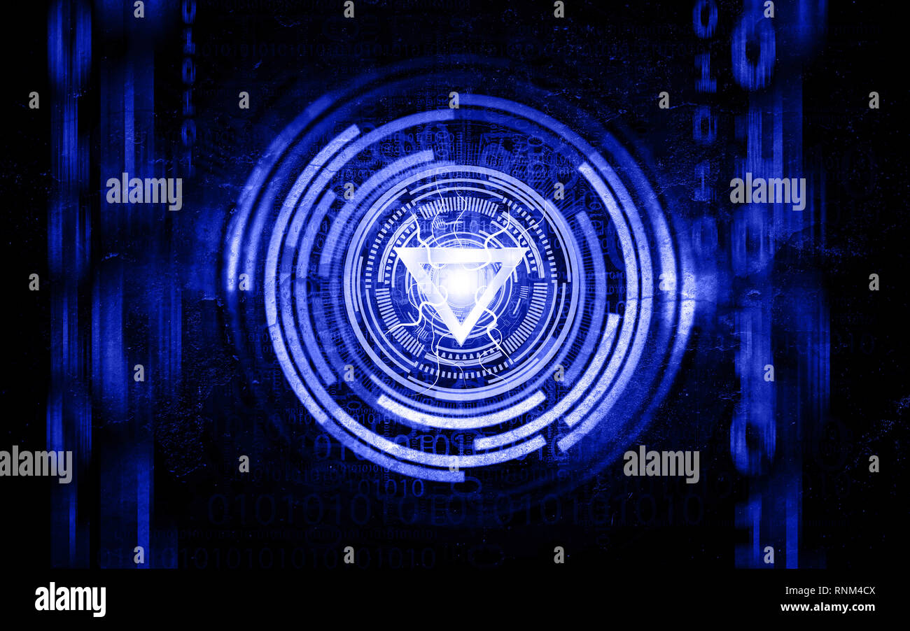 Abstract technology blue background Stock Photo - Alamy