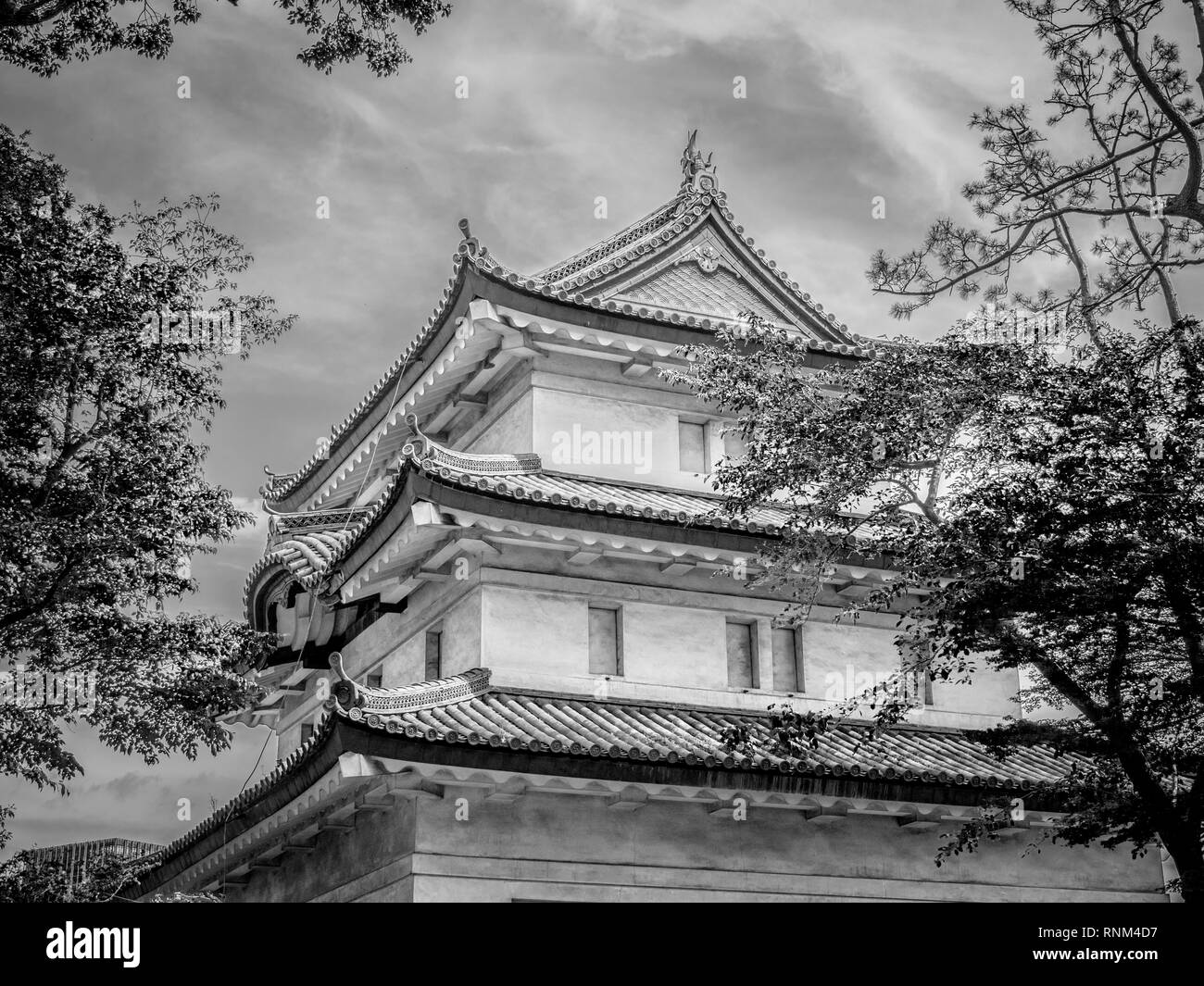 The only remaining tower of Edo Castle at Imperial Palace Tokyo Stock ...