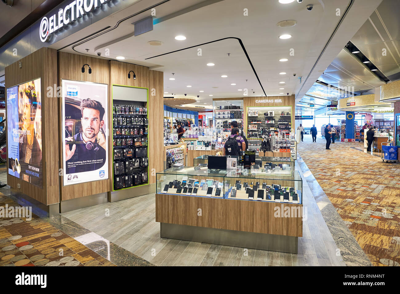 SINGAPORE - CIRCA NOVEMBER, 2015: inside of Singapore Changi Airport ...