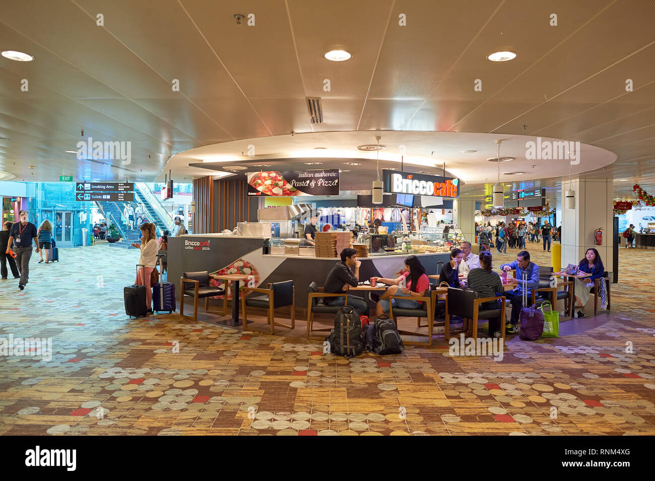 SINGAPORE - CIRCA NOVEMBER, 2015: inside of Singapore Changi Airport ...
