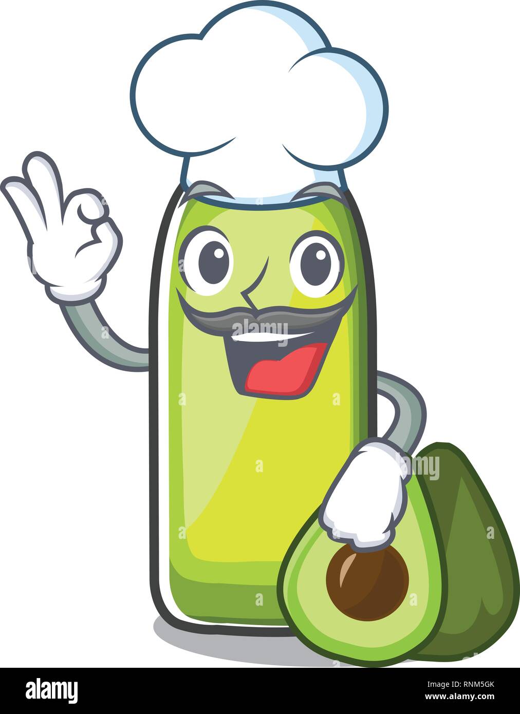 Ripe avocado on kitchen Stock Vector Images - Alamy