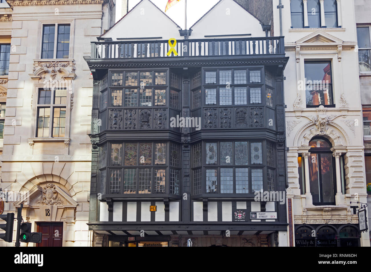 City of London. The original Jacobean frontage of Prince Henry's Room ...
